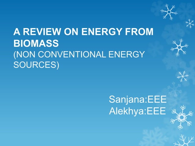 Biomass energy ppt | PPTX