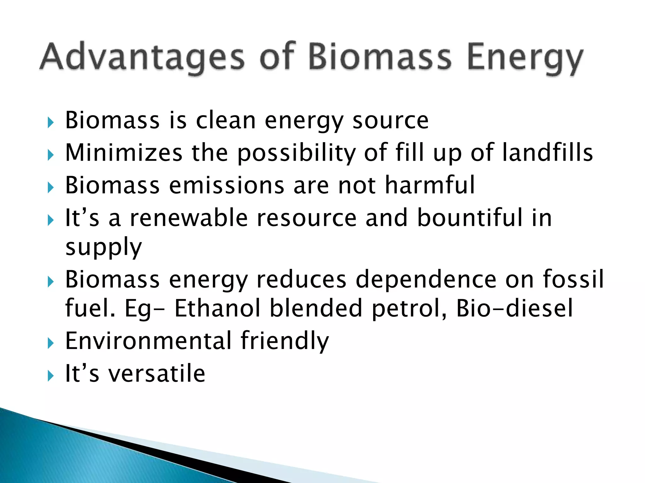 Biomass energy ppt | PPTX