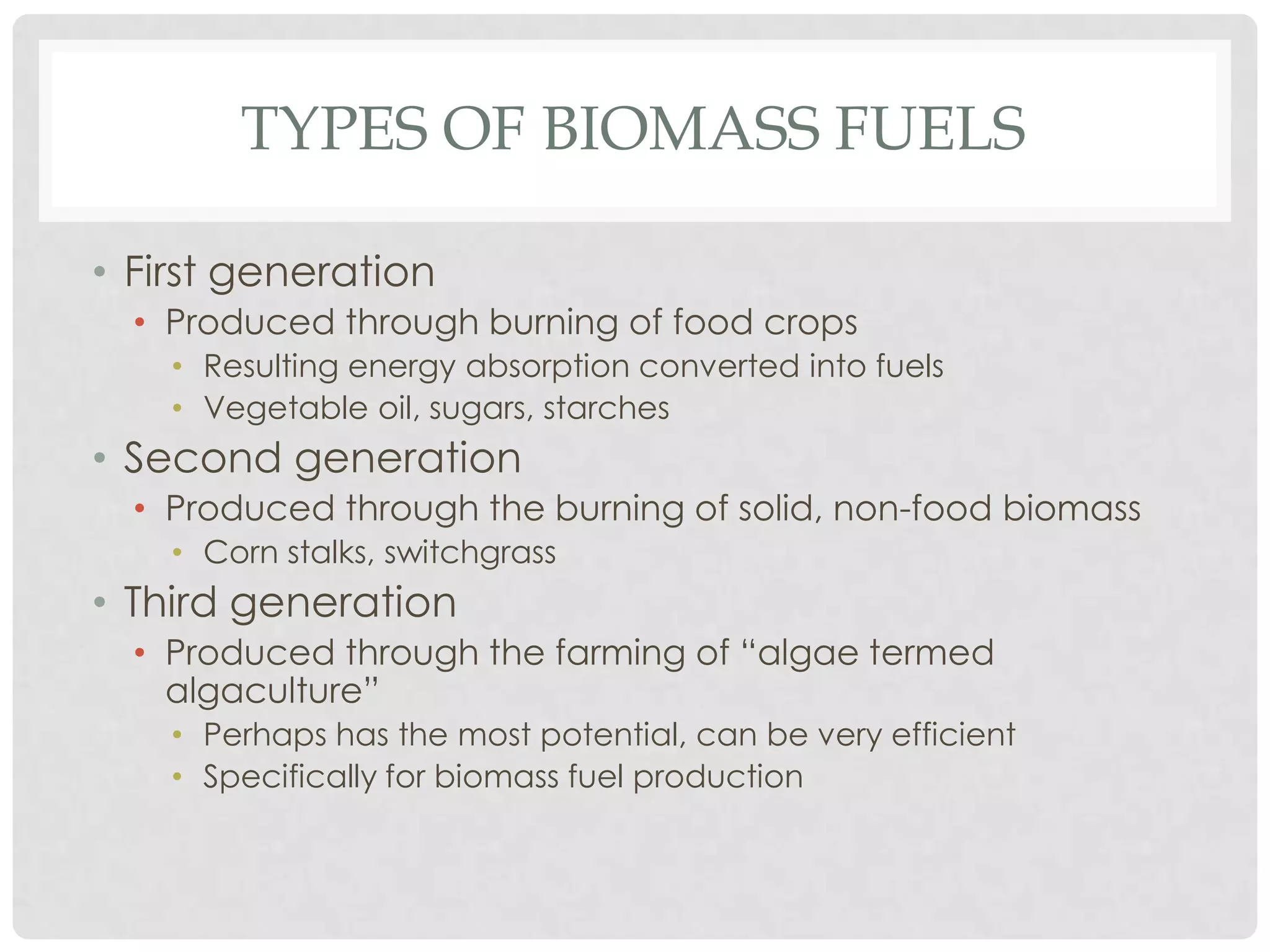 Biomass fuels | PPT