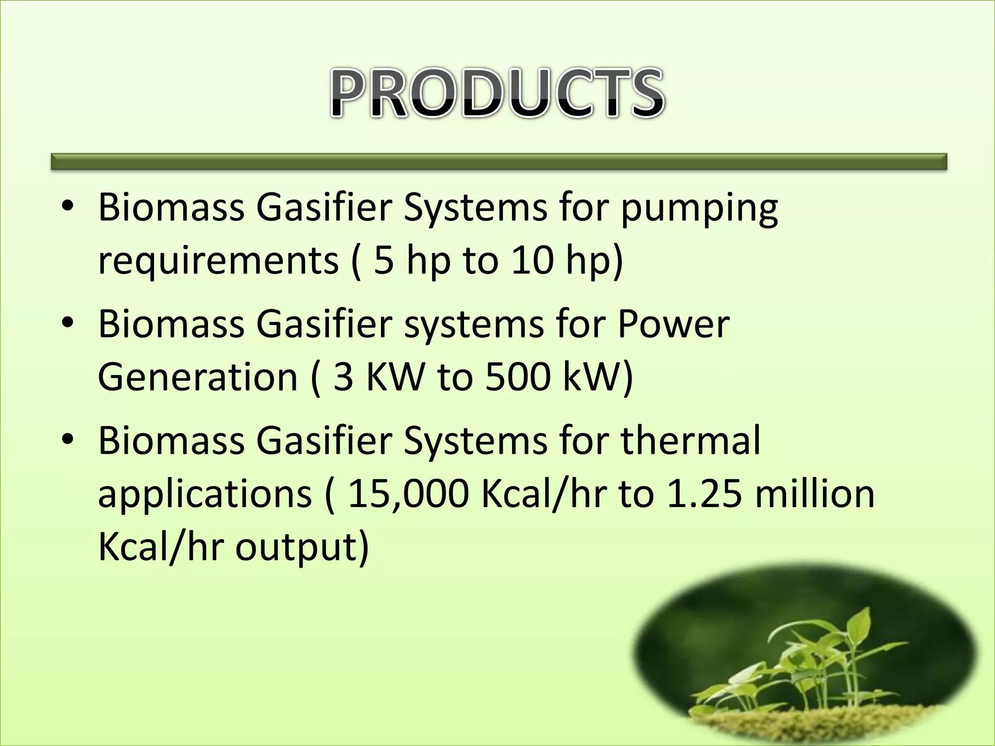 Biomass gassifiers presentation kct , cbe | PPTX