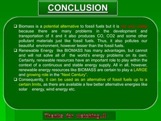 Biomass ppt By Mitesh Kumar | PPTX