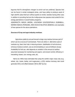 Biomass sources | PDF | Agriculture | Industries