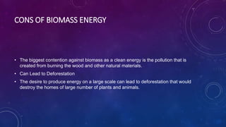 Biomass stove & energy - Renewable Energy resource | PPTX