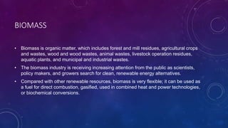 Biomass stove & energy - Renewable Energy resource | PPTX
