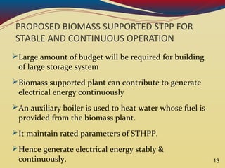 Biomass supported solar thermal hybrid power plant | PPT