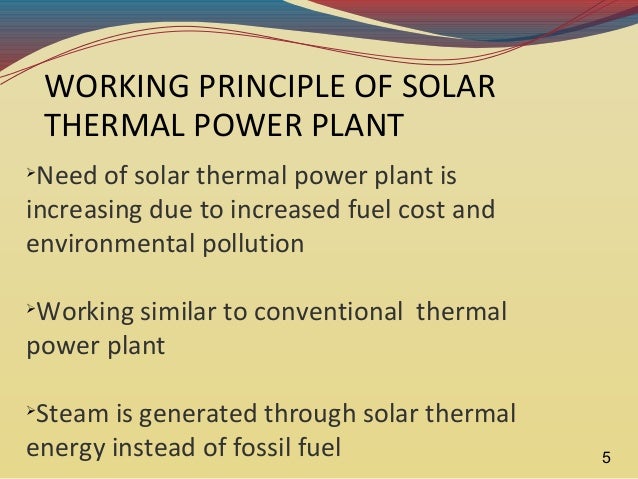 Solar Power Plant Working Principle