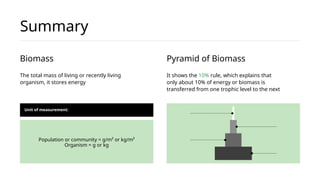 Understanding Biomass Transfer and Efficiency in Ecosystems: Food ...