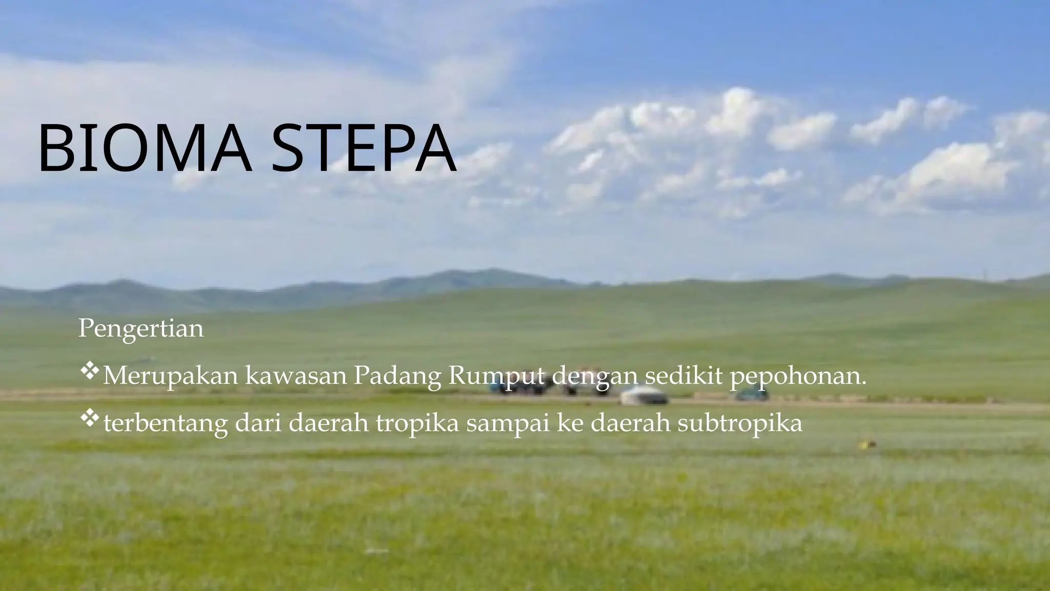 Bioma Stepa Persebaran Flora di Dunia XI | PPT