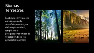 BIOMAS TERRESTRES Y ACUÁTICOS.PPPXXXXXXX | PPTX