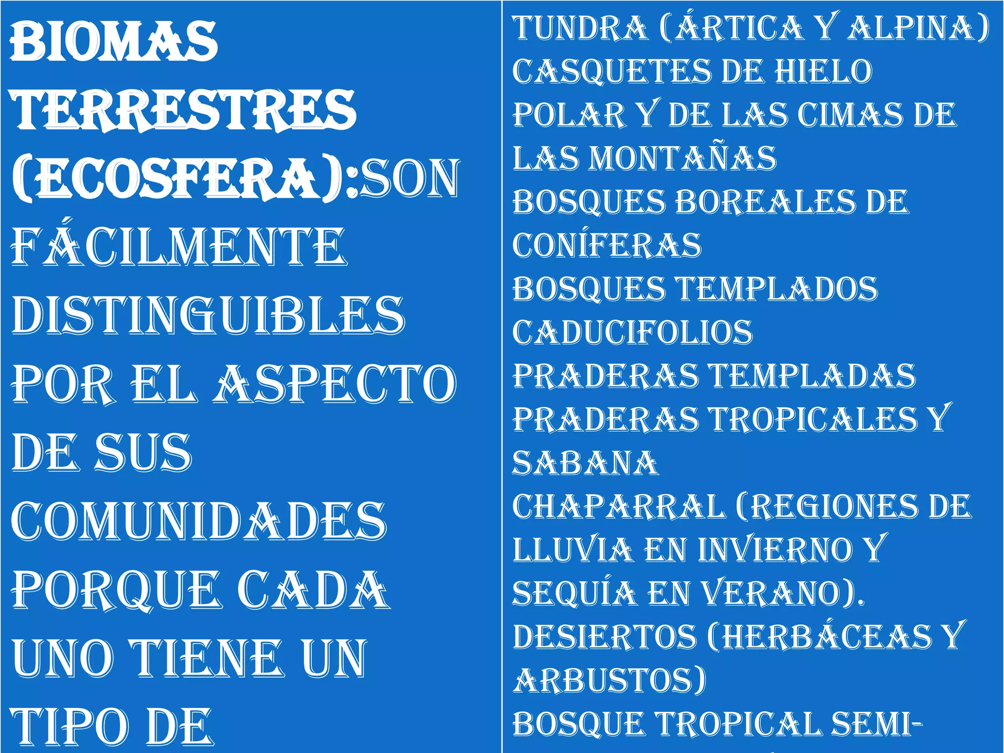 Biomas terrestres y ecosistemas marinos | PPTX