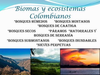 Biomas terrestres y ecosistemas marinos | PPTX
