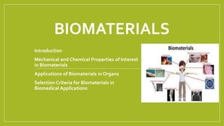 Biomateria.pptx chemistry subject biomaterials | PPTX