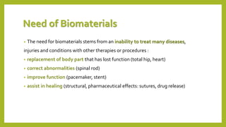 Biomateria.pptx chemistry subject biomaterials | PPTX
