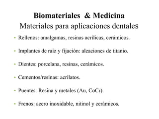 Biomateriales y sus aplicaciones | PDF