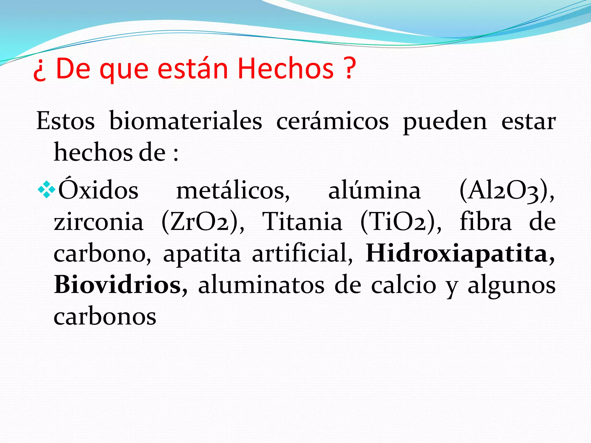 Biomateriales ceramícos | PPTX