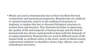 biomaterial new lecture biomaterial new lecture | PPTX