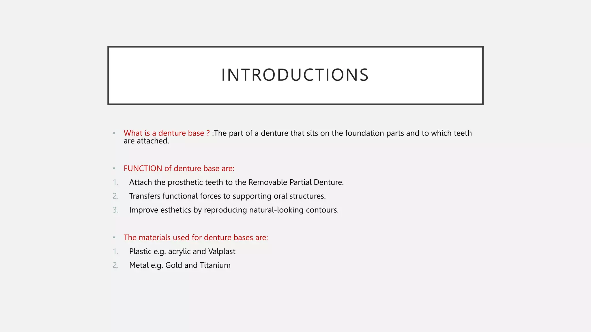 Heat cured acrylic denture base | PPTX