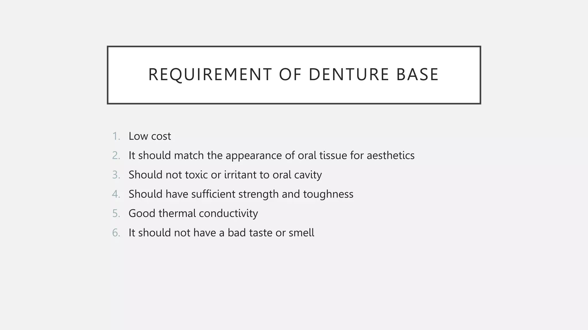 Heat cured acrylic denture base | PPTX