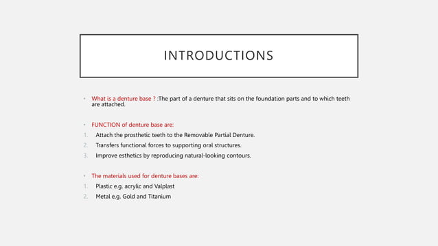 Heat cured acrylic denture base | PPTX | Oral care | Personal Care