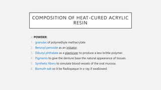 Heat cured acrylic denture base | PPTX