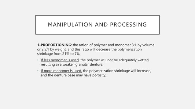 Heat cured acrylic denture base | PPTX | Oral care | Personal Care