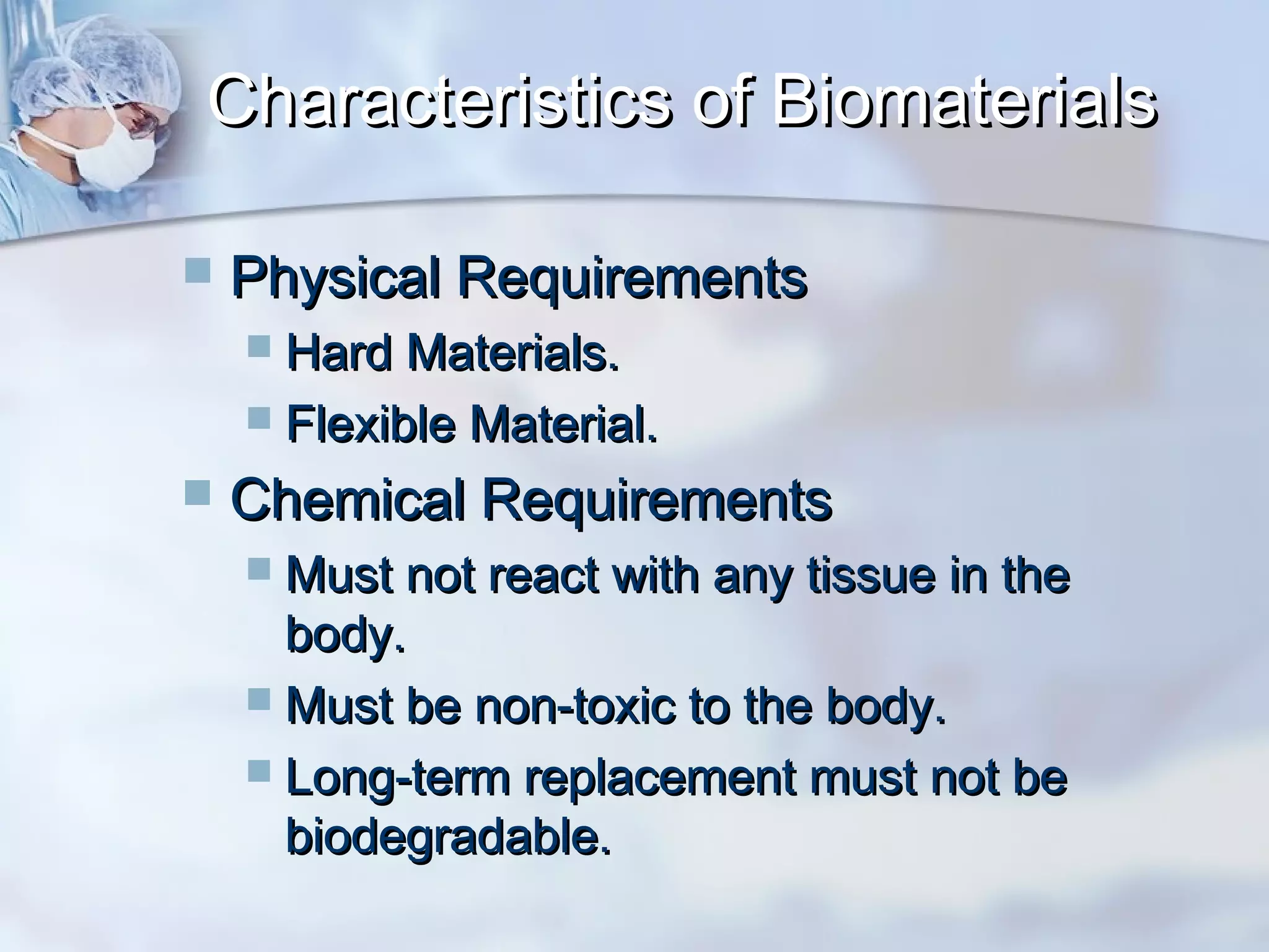 Biomaterials | PPT | Heart and Cardiovascular Diseases | Diseases and ...