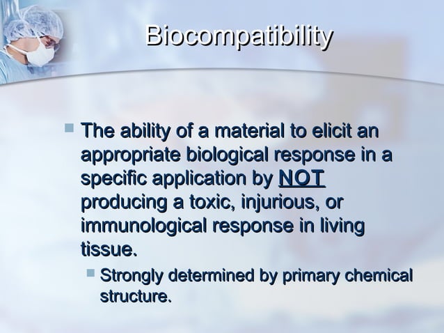 Biomaterials | PPT | Heart and Cardiovascular Diseases | Diseases and ...