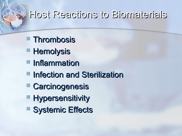 Biomaterials | PPT | Heart and Cardiovascular Diseases | Diseases and ...