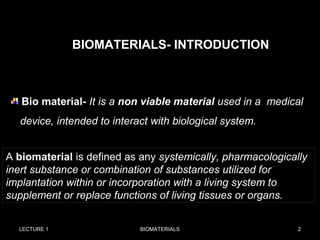 Bio materials | PPT