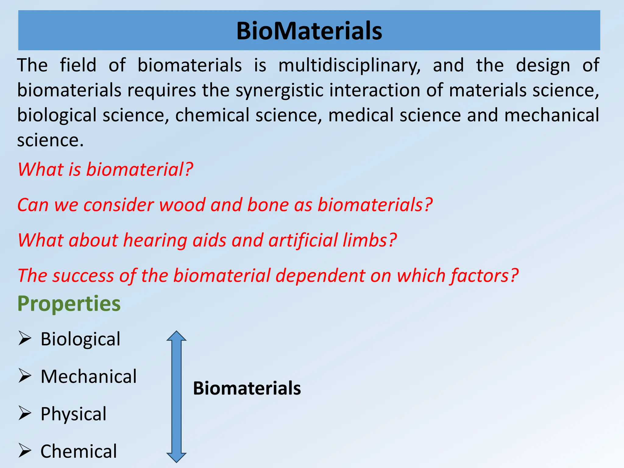 Biomaterials and biosciences biometals.pptx | Chemistry | Science