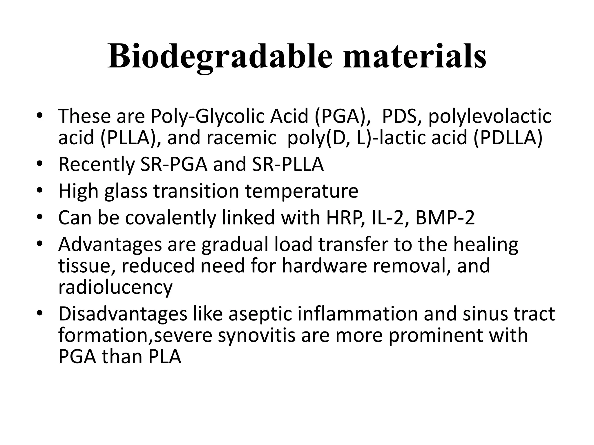 Biomaterials metallic & nonmetallic implants | PPTX