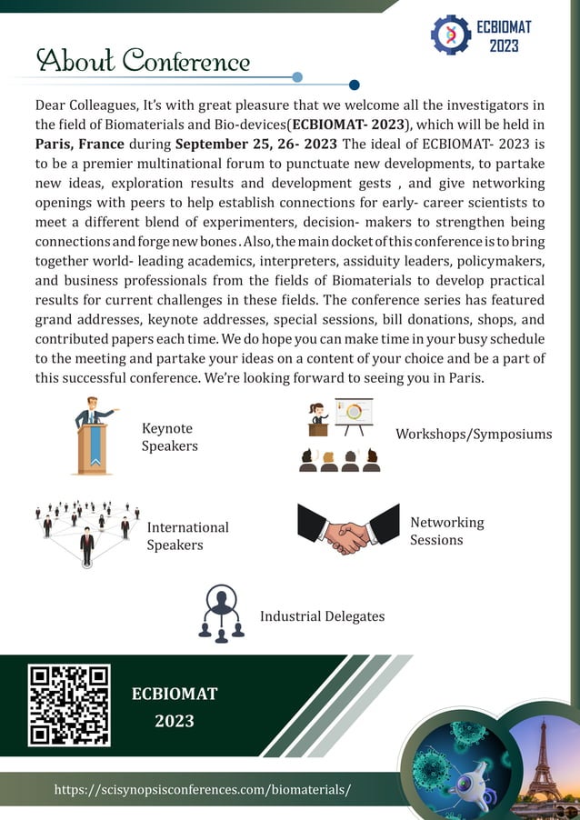 Biomaterials 2023_Brochure.pdf | Business Expos & Conferences | Events