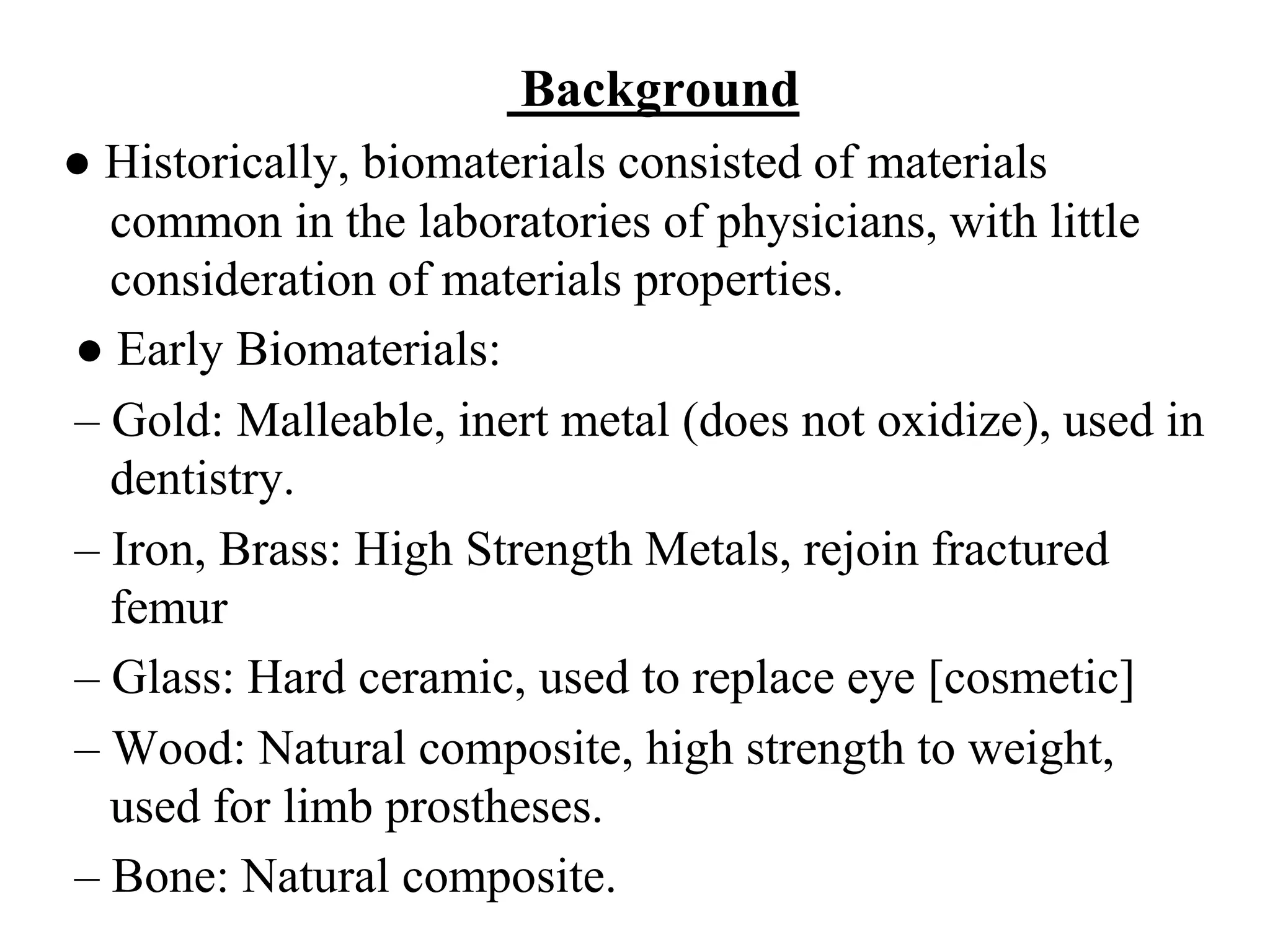 Evolution of Bio-materials and applications | PPTX