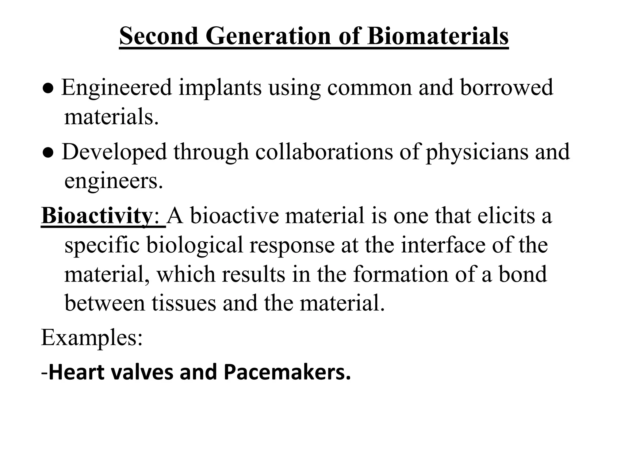 Evolution of Bio-materials and applications | PPTX