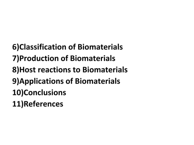 Evolution of Bio-materials and applications | PPTX | Chemistry | Science