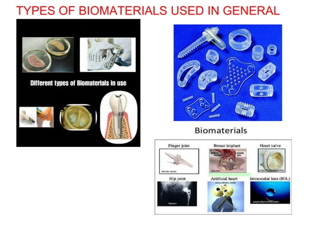 Evolution of Bio-materials and applications | PPTX | Chemistry | Science