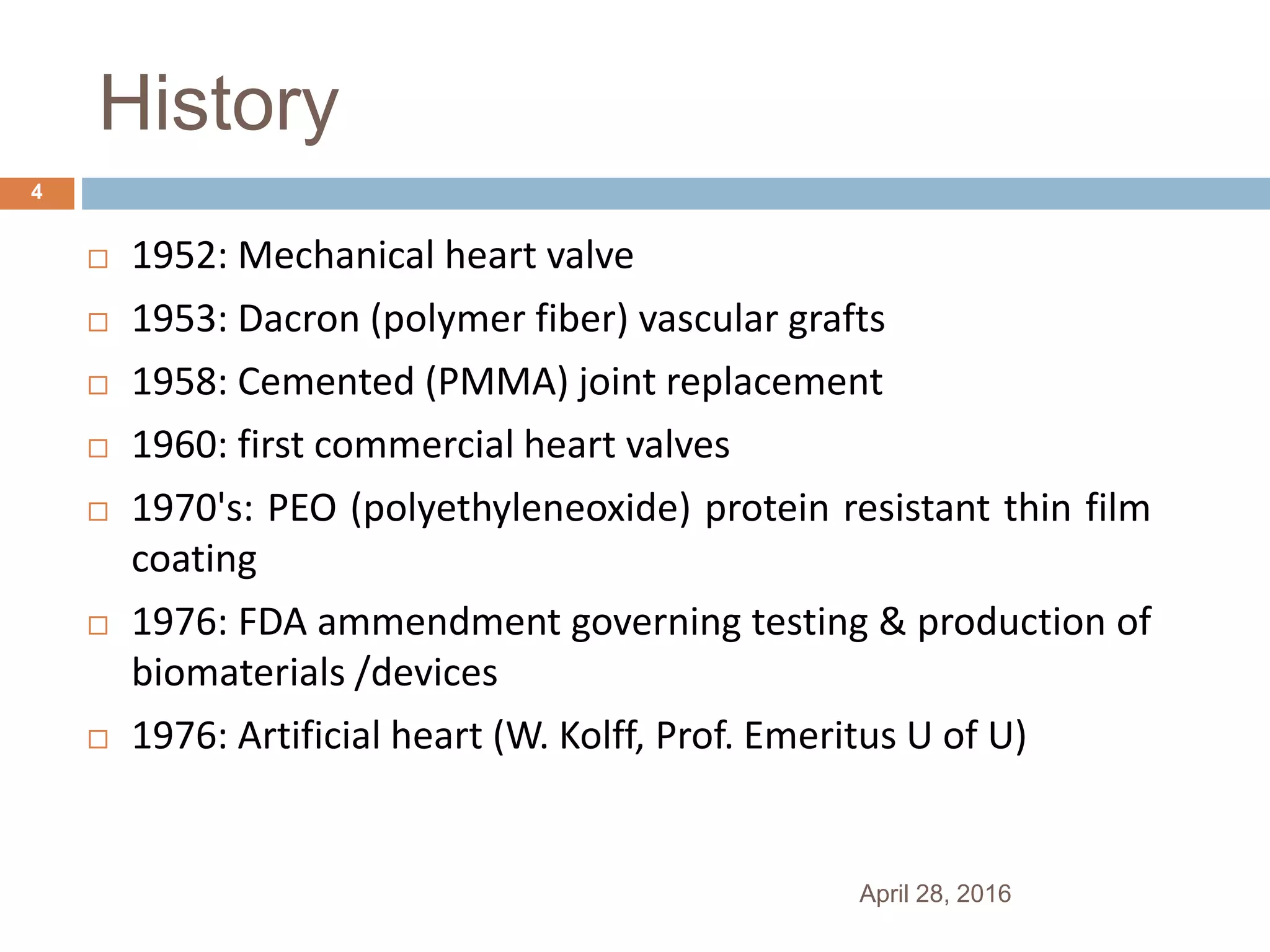 Biomaterials and their Applications | PPTX