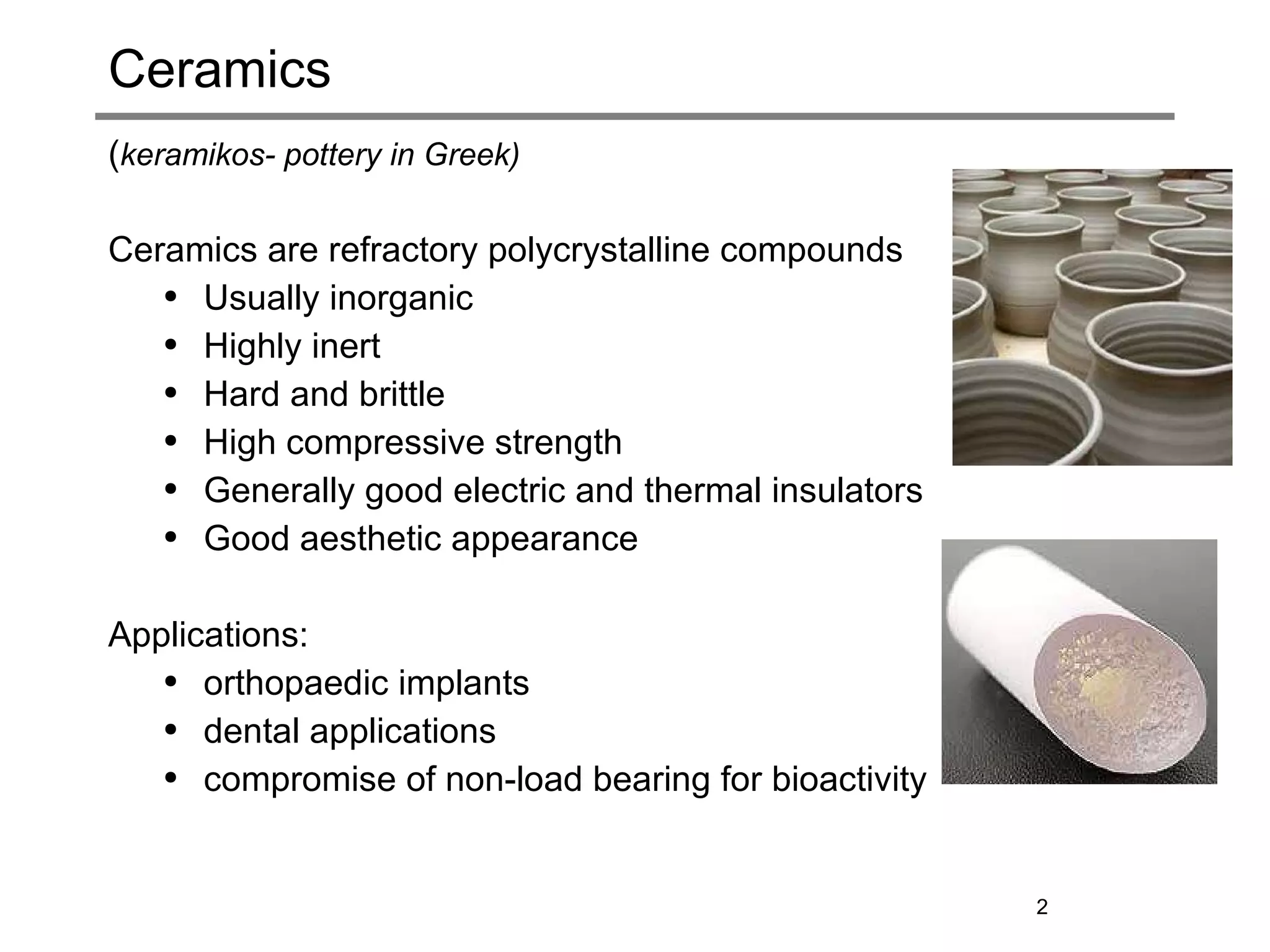 Biomaterials ceramics | PPT