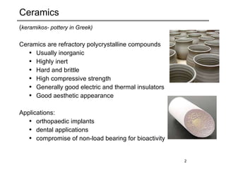 Biomaterials ceramics | PPT