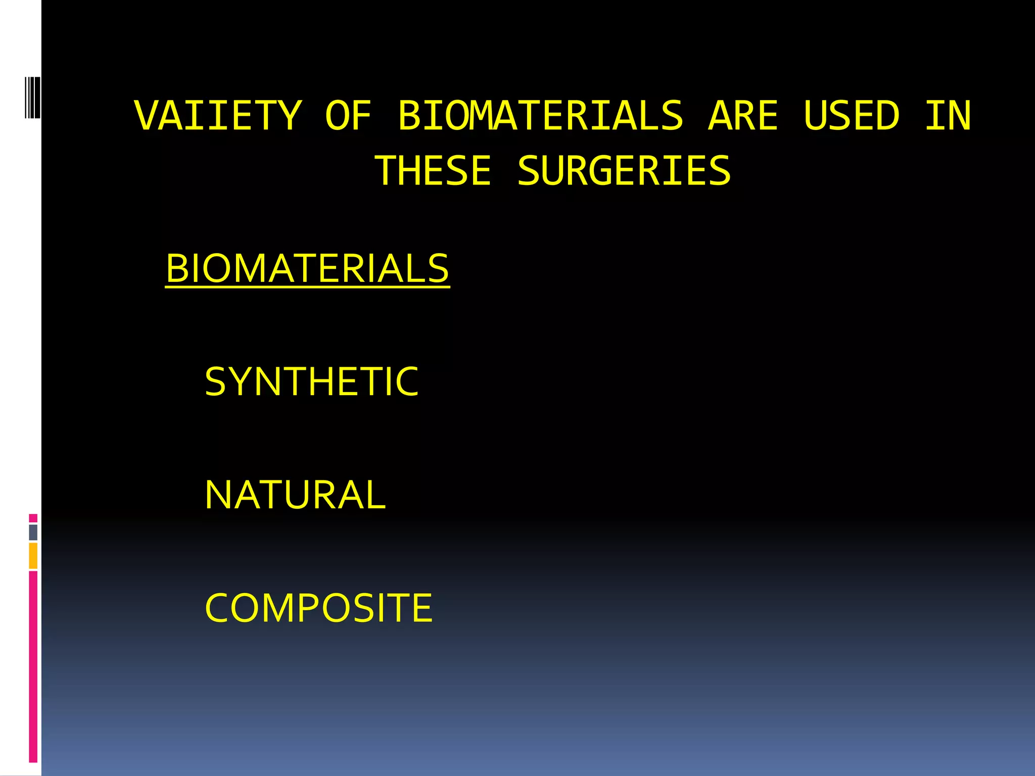 Biomaterials for Cardiovascular and Thoracic surgery | PPTX