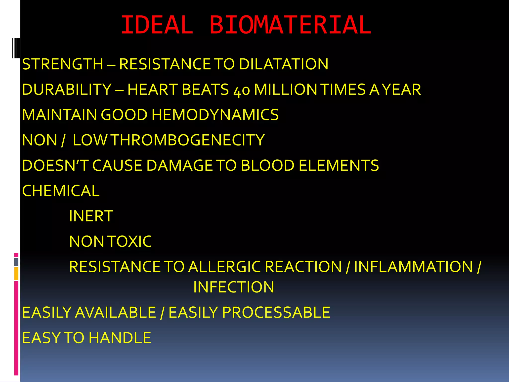 Biomaterials for Cardiovascular and Thoracic surgery | PPTX