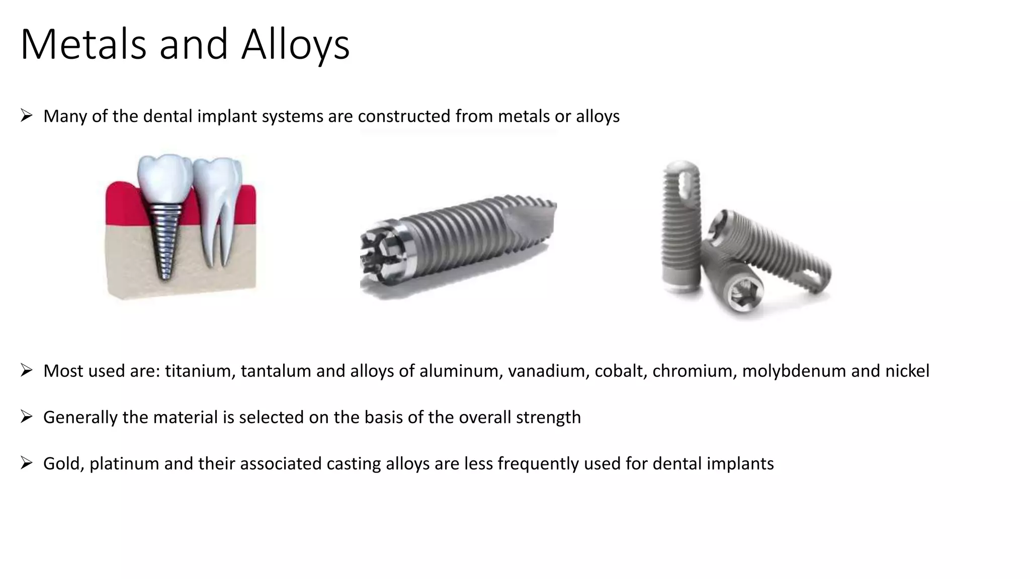 Biomaterials for dental implants | PPTX