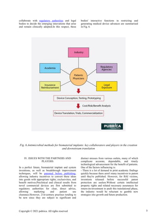 Biomaterials for medical implantation research strategies - Pubrica ...