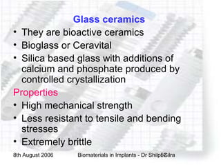 Biomaterials in implants | PPT