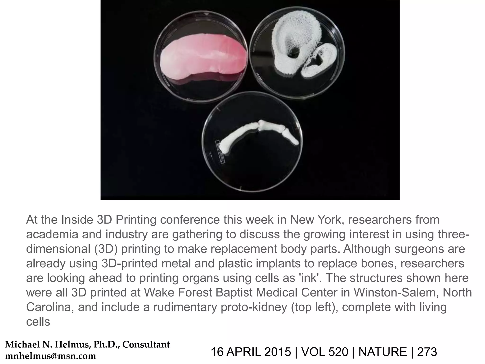 Biomaterials in the sustainability of regenerative medicine | PPT