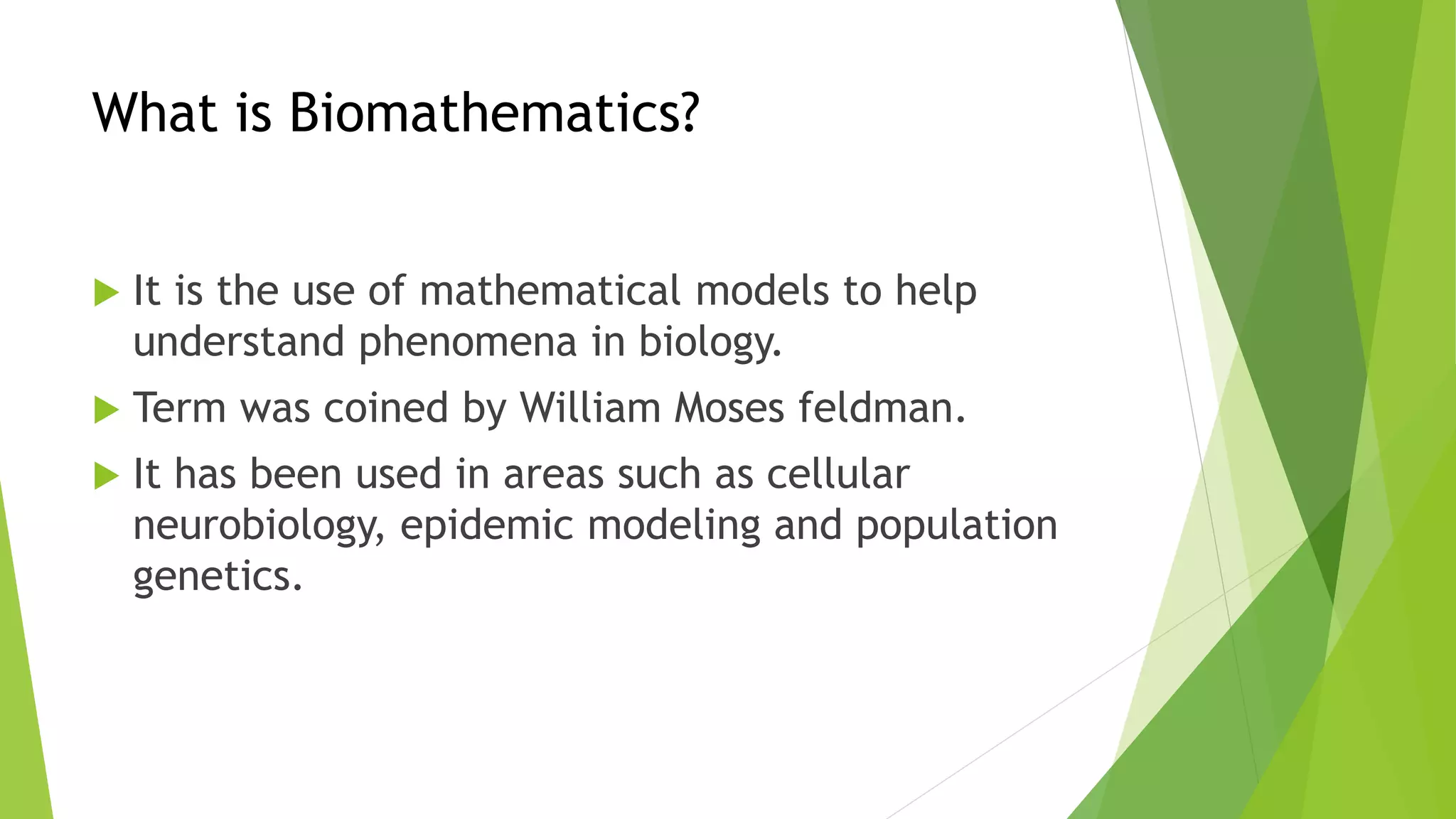 Biomathematics | PPTX