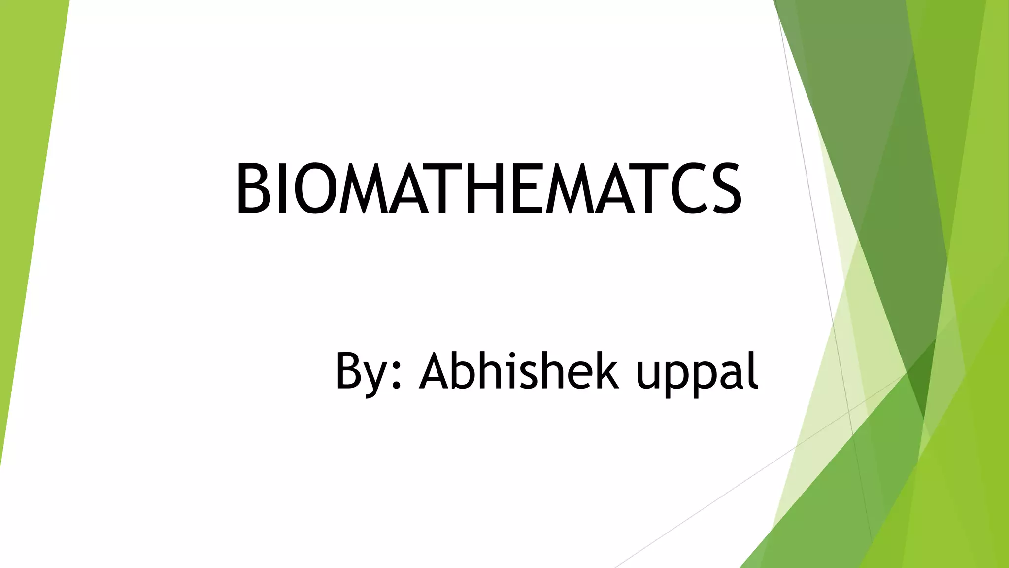 Biomathematics | PPT