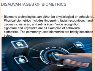 Biomatric technology | PPTX