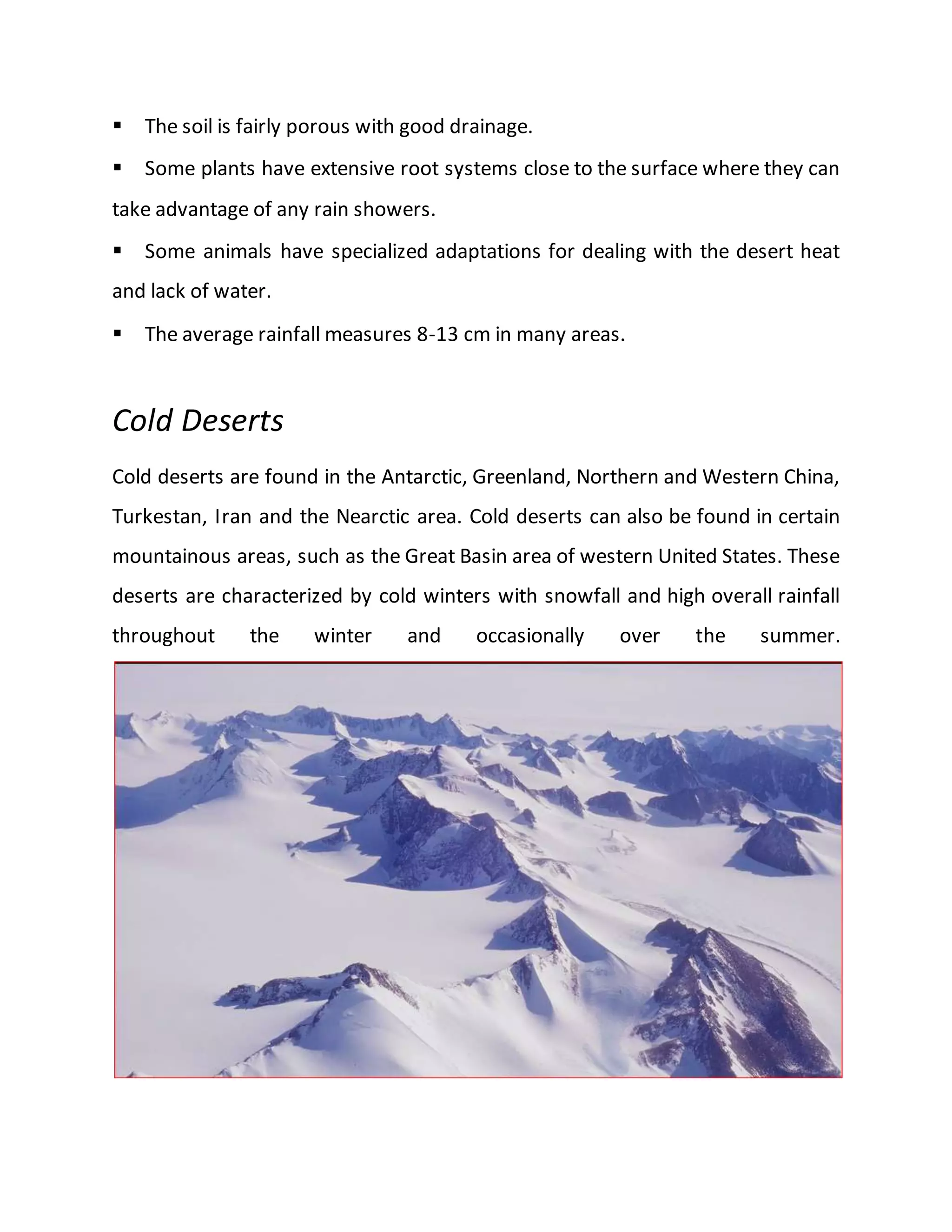 DIFFERENT BIOMES HABITATES | DOCX