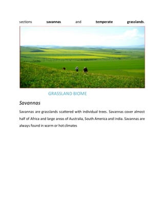 DIFFERENT BIOMES HABITATES | DOCX